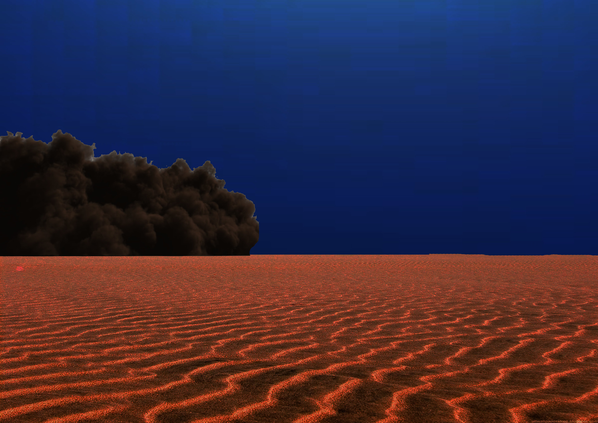 ArtStation - Desert at dusk