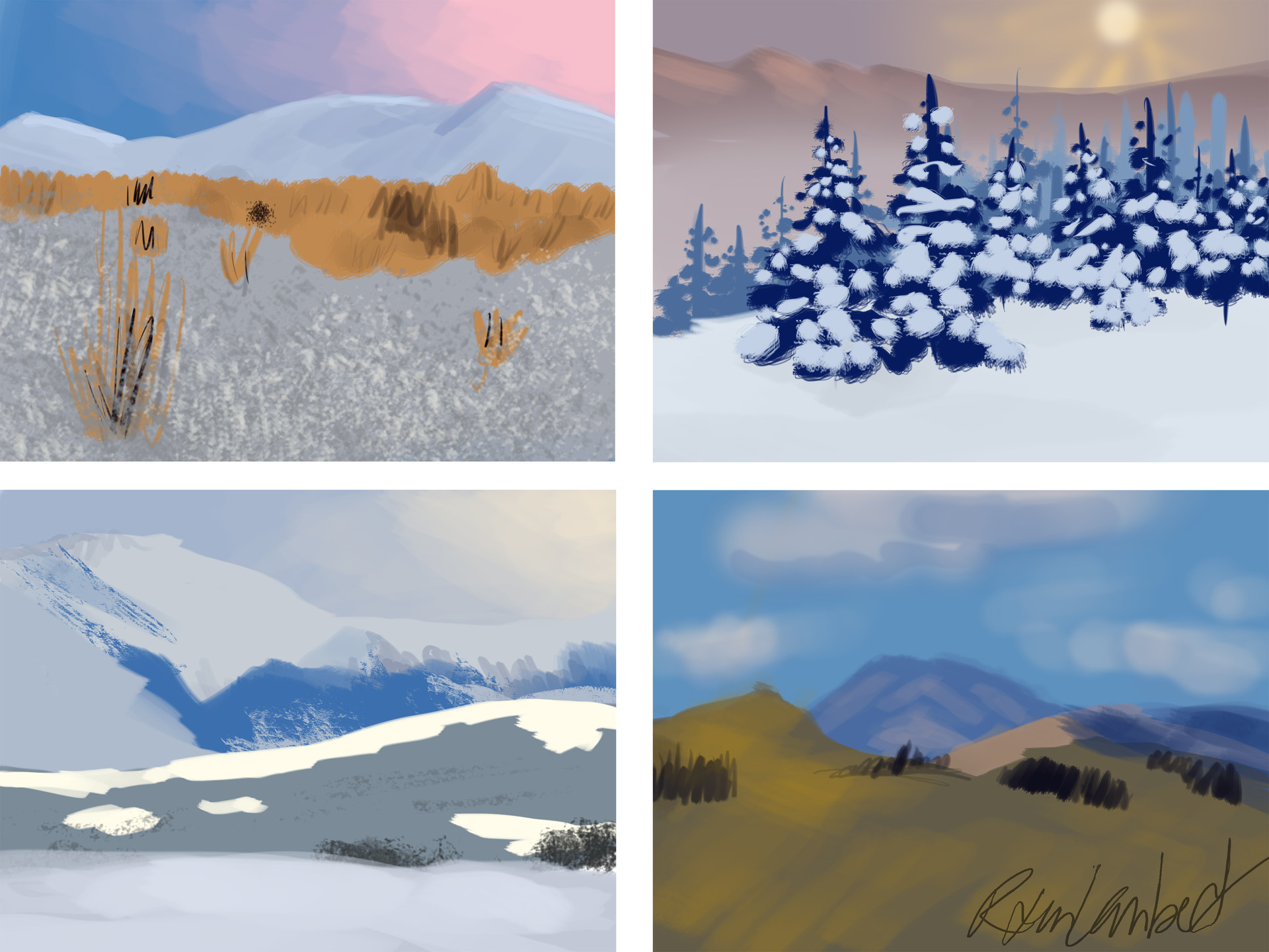ArtStation - Snow and Grass Scenery