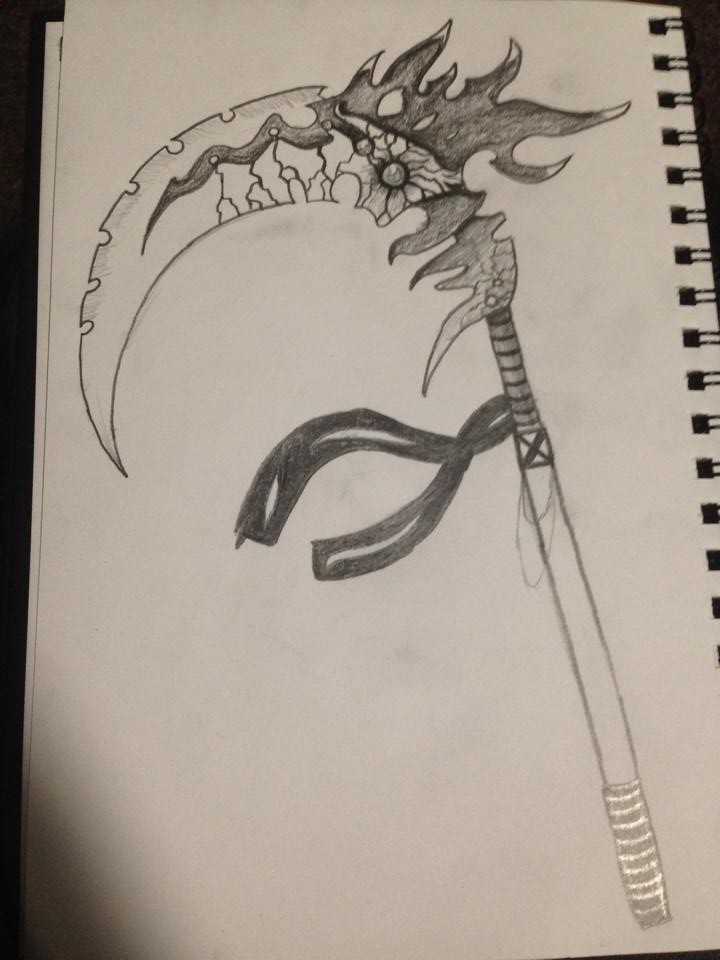 drawing scythe