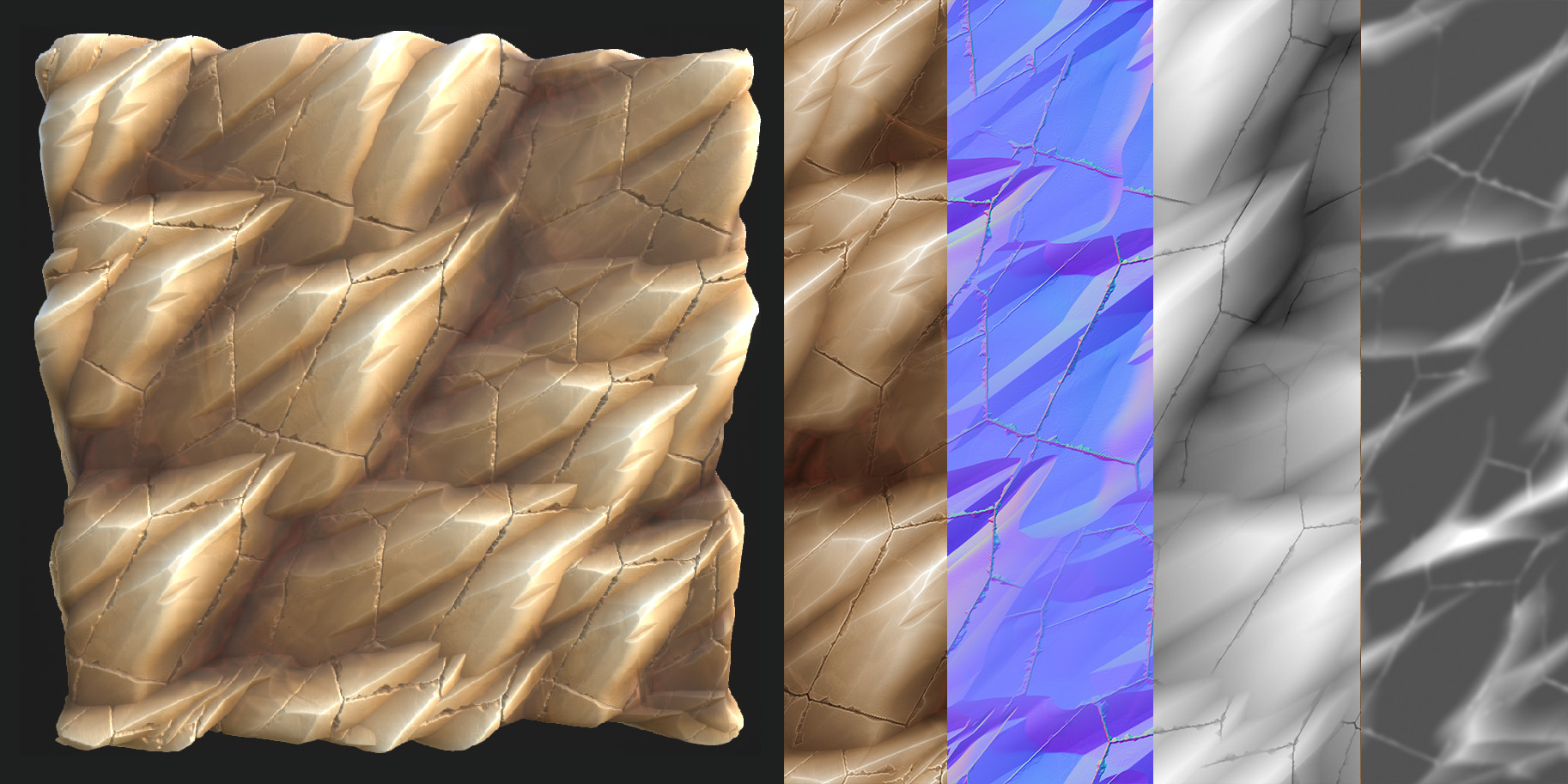 ArtStation - Stylized Stone Wall Texture