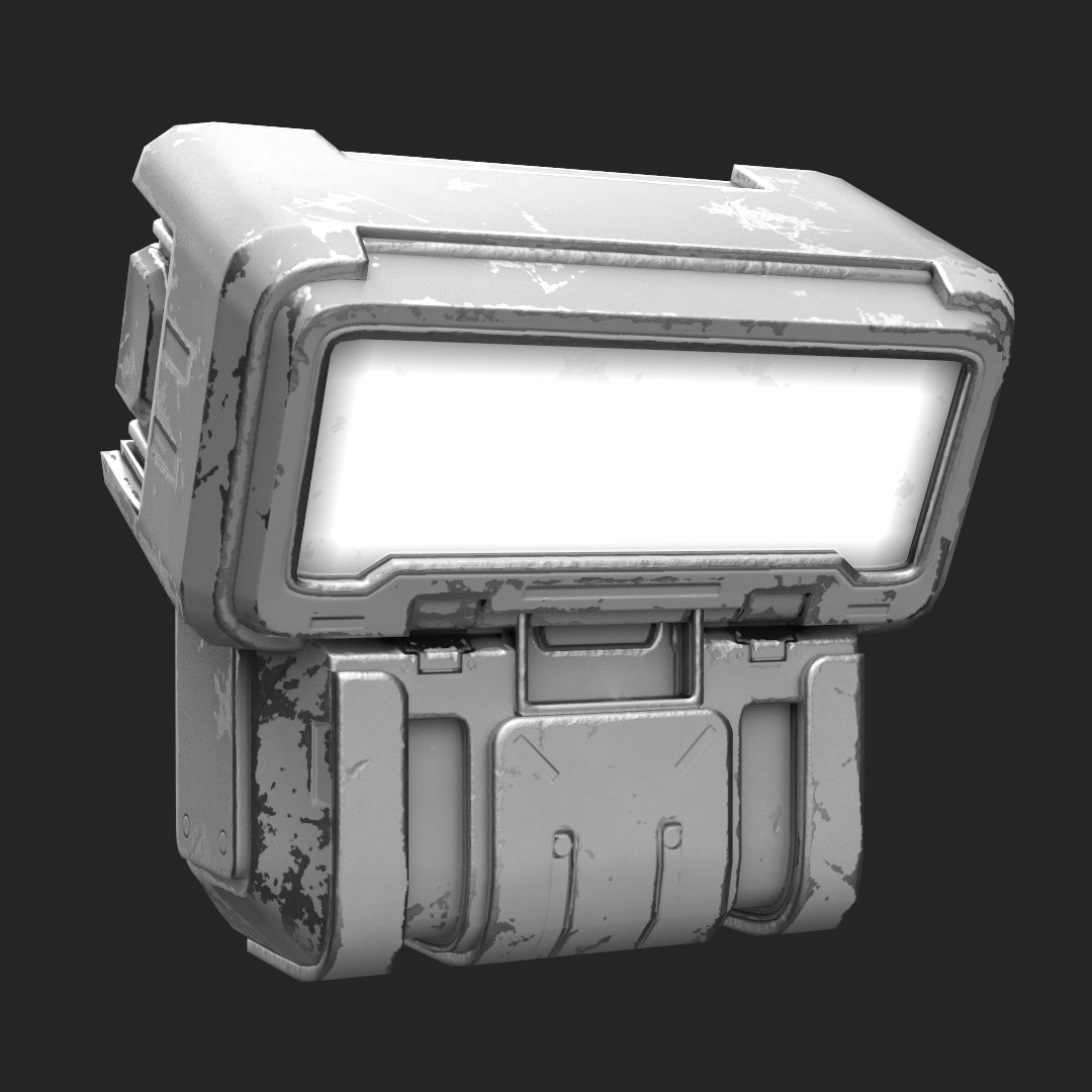 ArtStation - Sci-fi Light - modeling and texturing practice