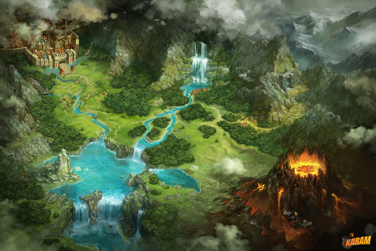 Kenji Gonzales - Castle Age // Land of Fire World Map