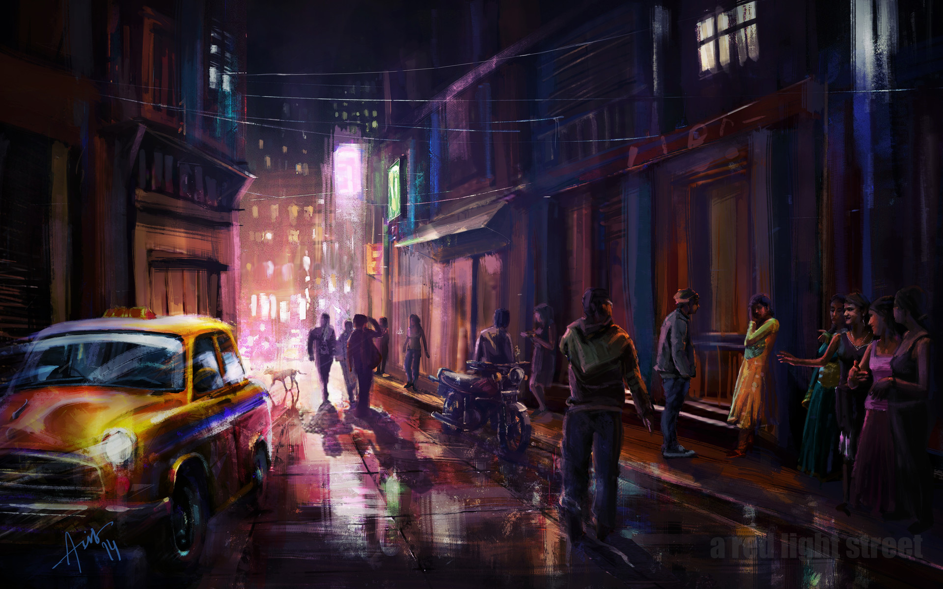 ArtStation - The redlight street