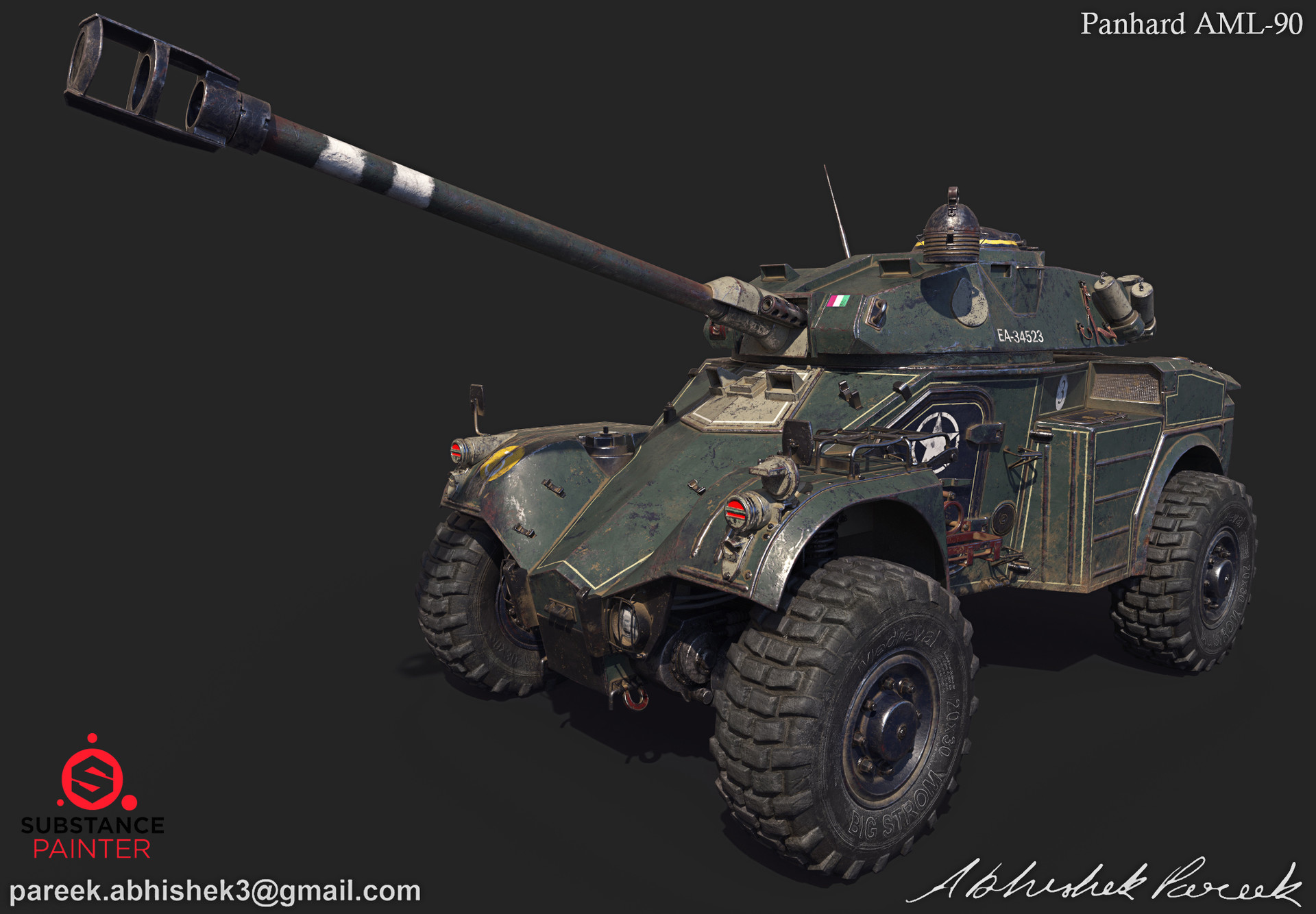 ArtStation - Panhard_AML-90 texture