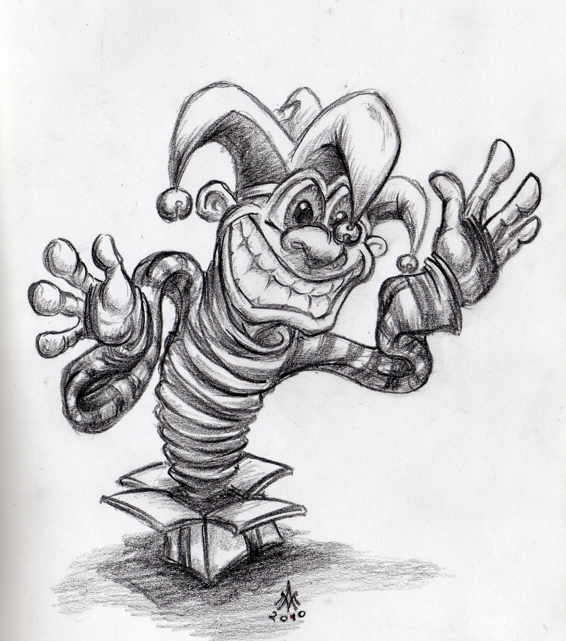 how to draw jack in the box