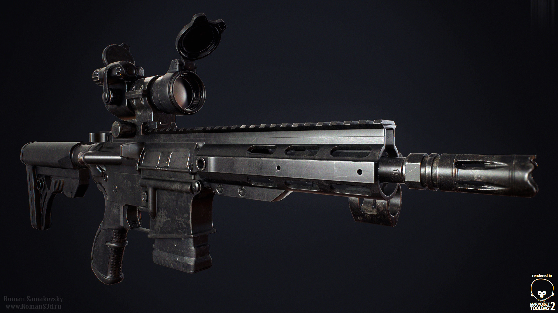 ArtStation - AR-15 with Aimpoint CompM3