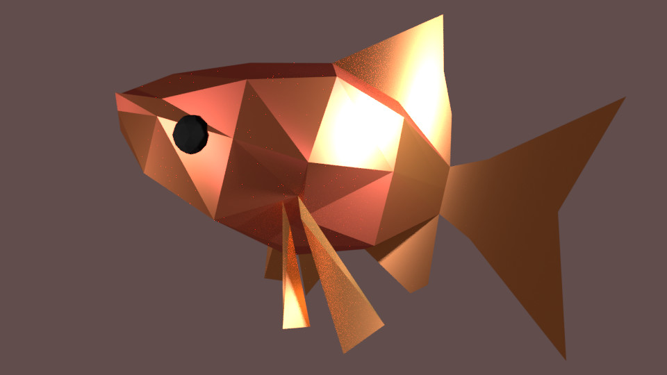 ArtStation - 3D Low_Poly Fish in Bowl