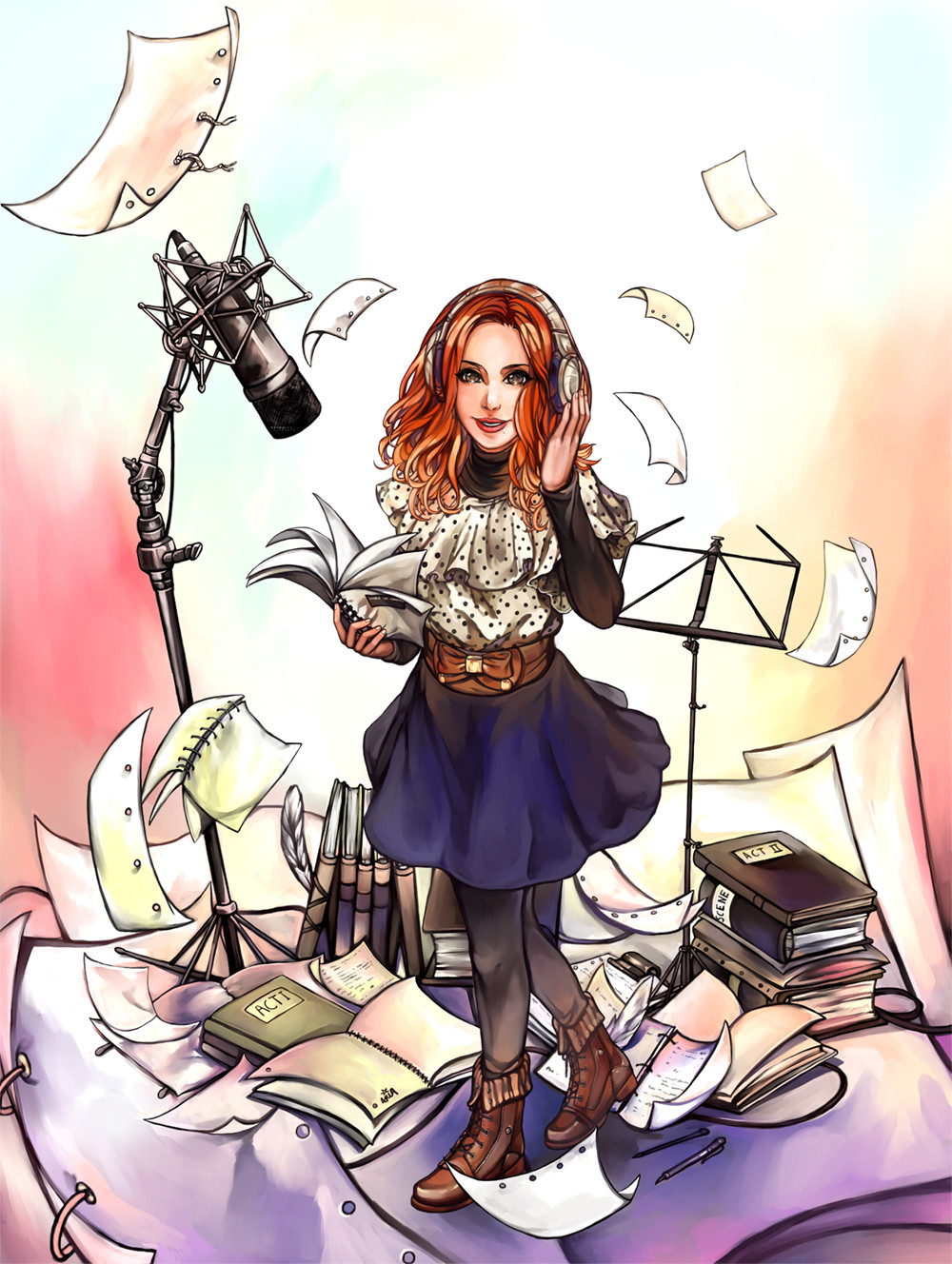 ArtStation - Print Illustration: Voice Actress