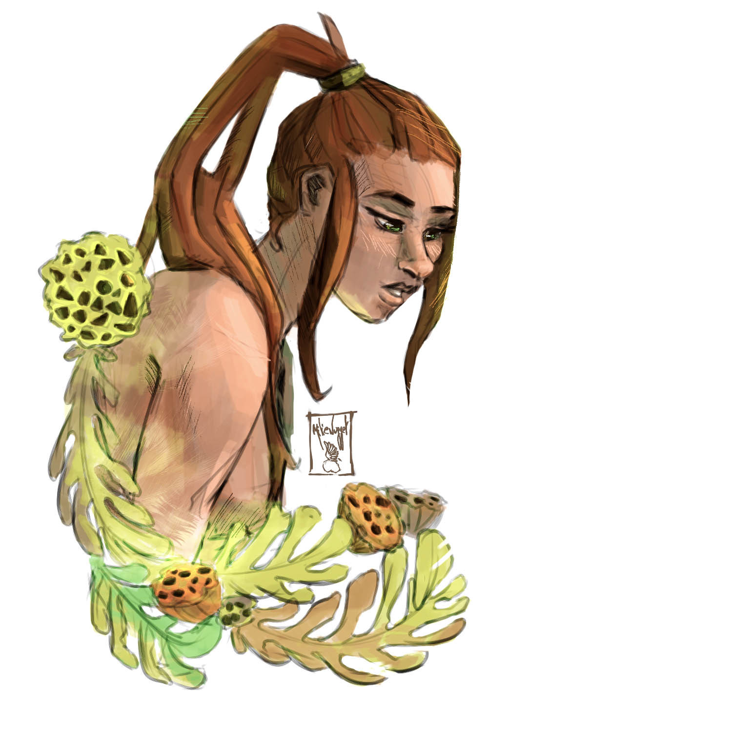 ArtStation - Lady and the plants