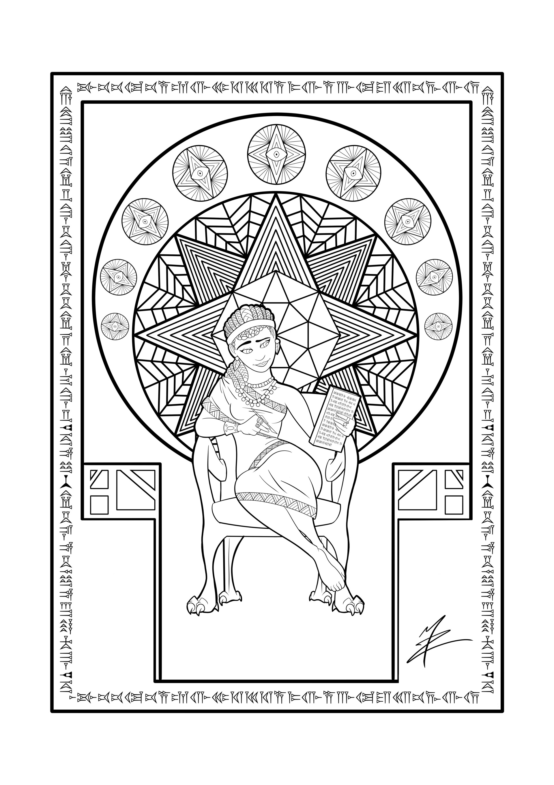 sumerian coloring pages