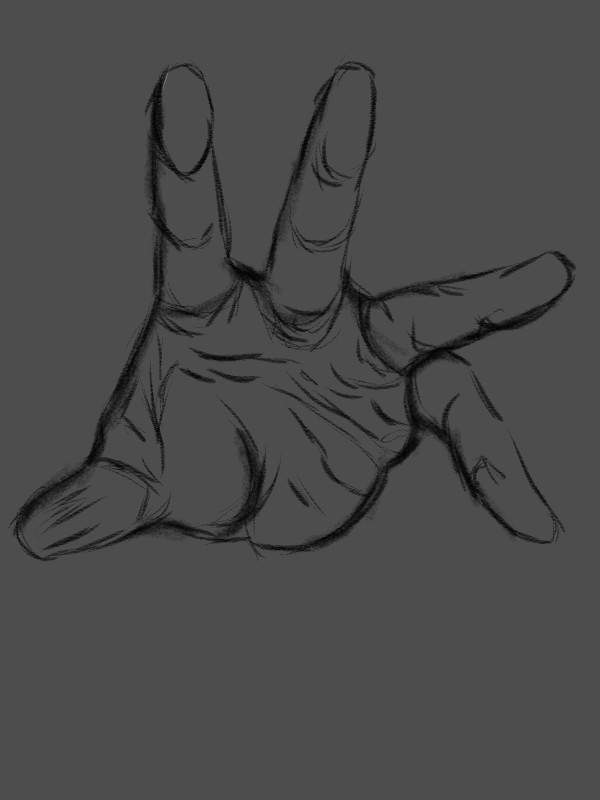 how to draw a hand coming towards you