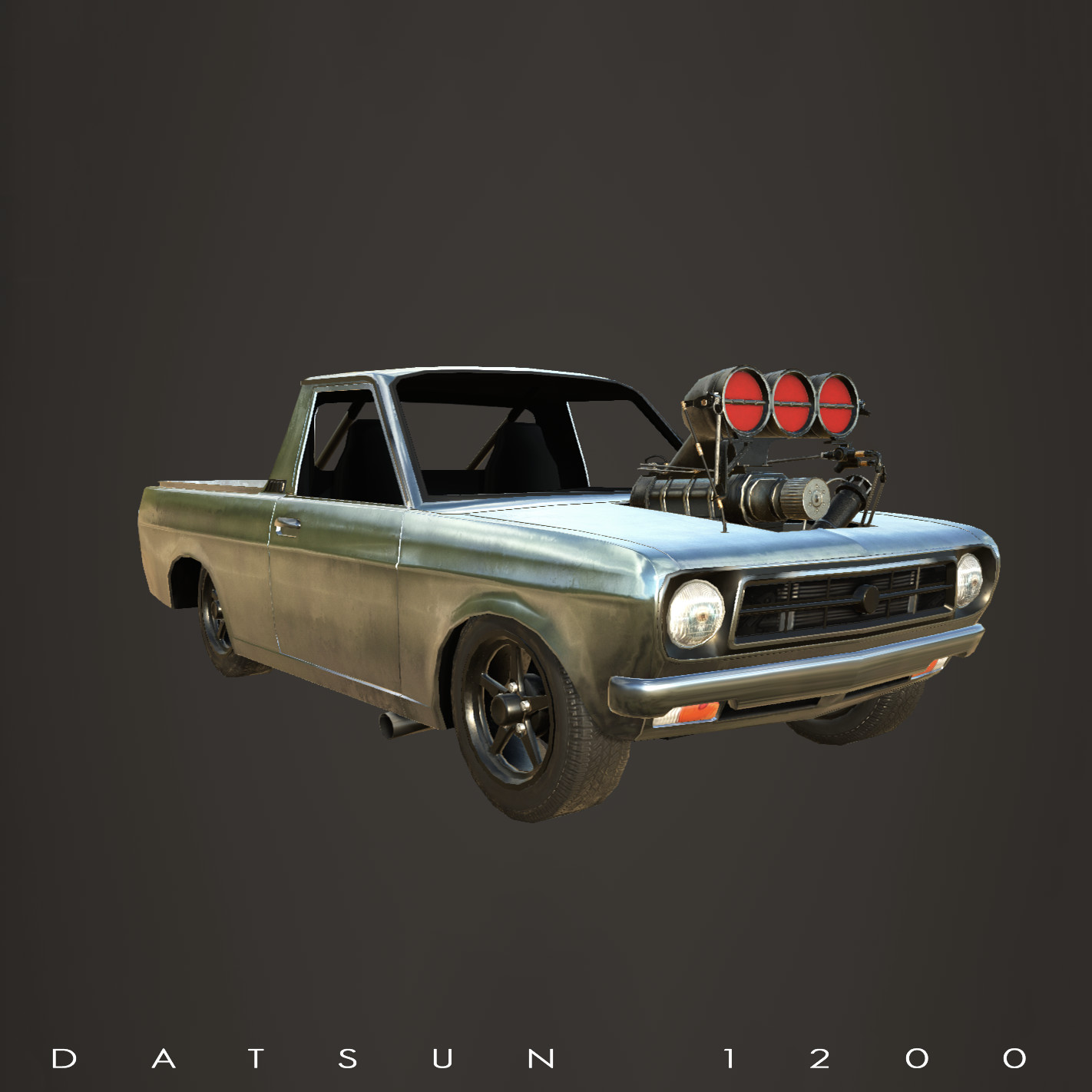 ArtStation - Torque Burnout Car - Datsun 1200 Sunny ute.