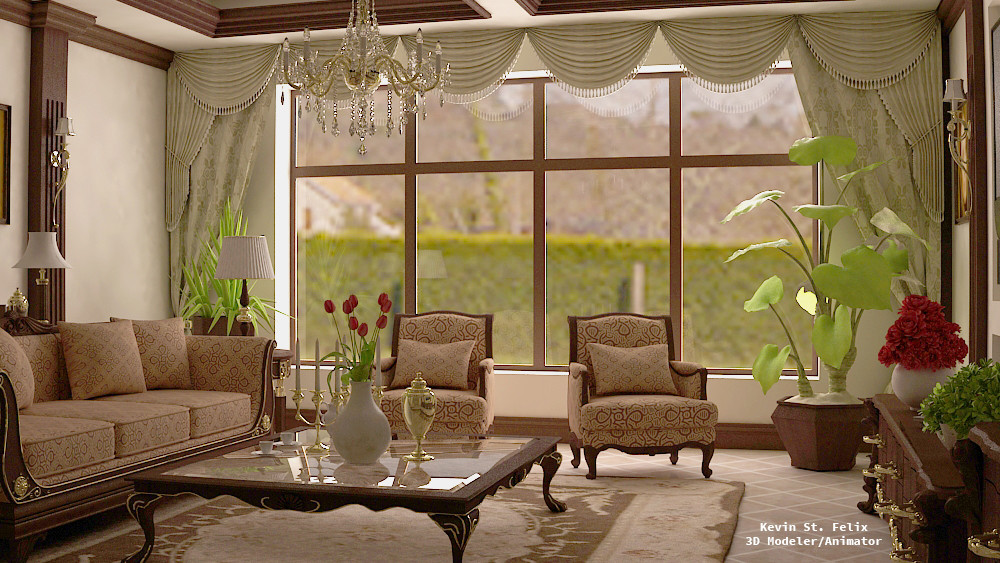 ArtStation - Living room scene