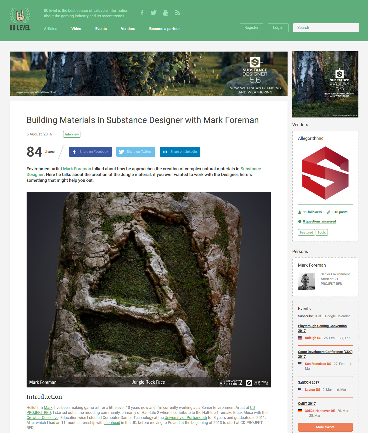 Mark Foreman - 80 Level Interview and Breakdown: Building Materials in ...