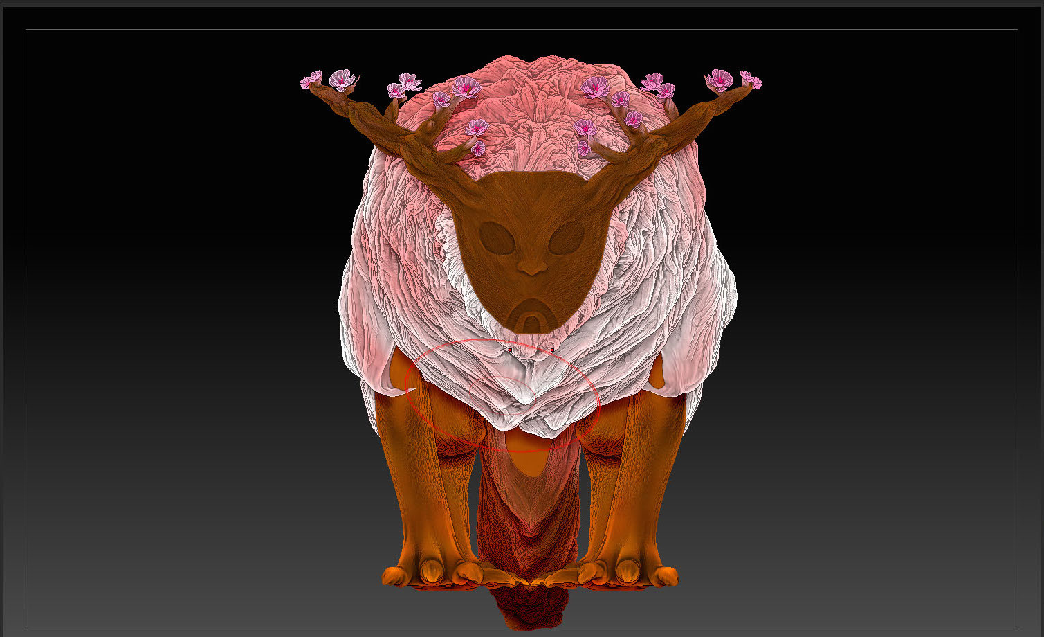 ArtStation - Sakura tree Spirit concept art and 3D model.