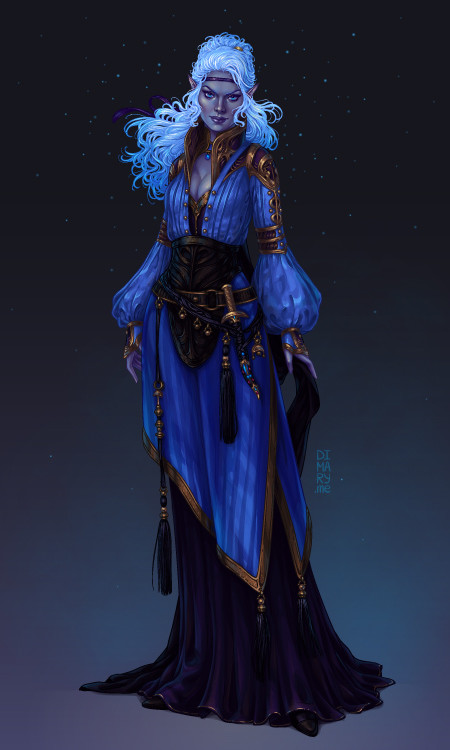 ArtStation - Commission: Dark Elf Sorceress
