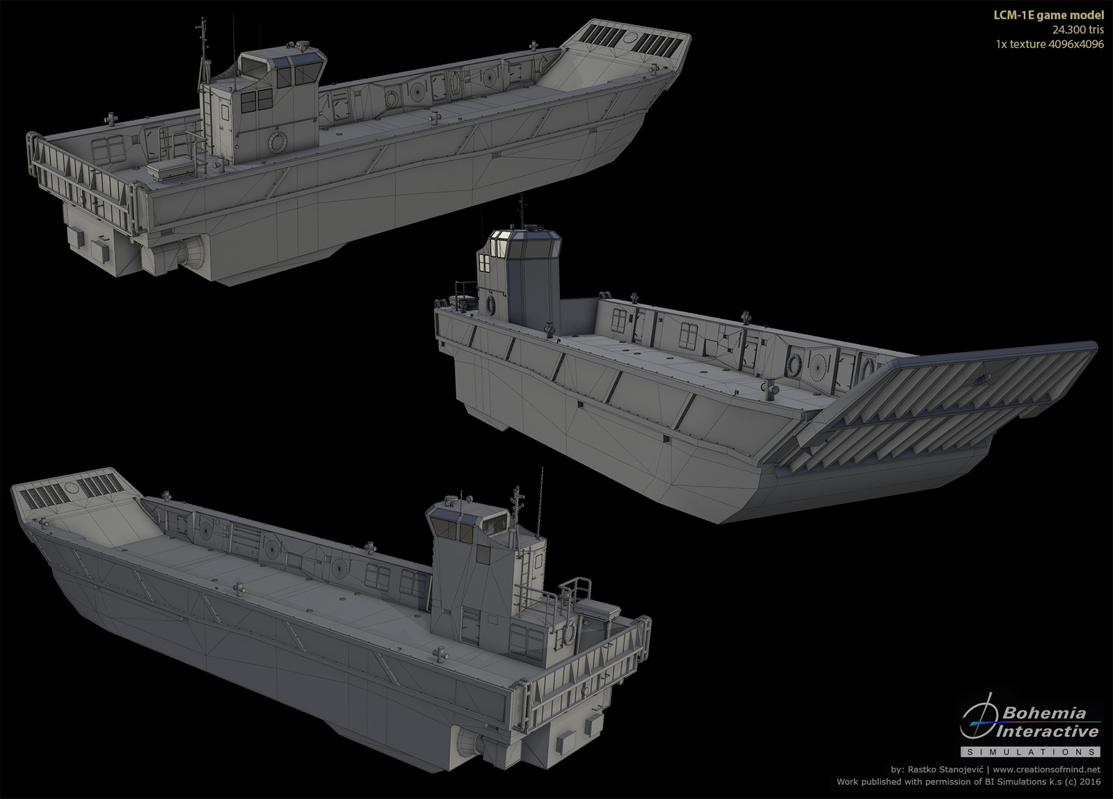 Rastko Stanojevic - LCM-1e Landing Craft (game model)