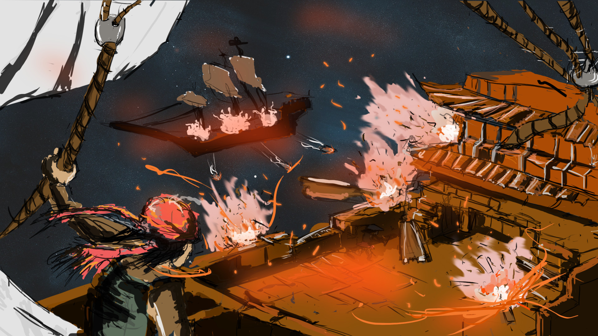 ArtStation - Space pirates attacking