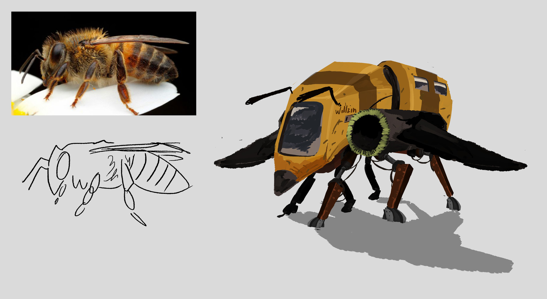 ArtStation - bee spacecraft ilustration