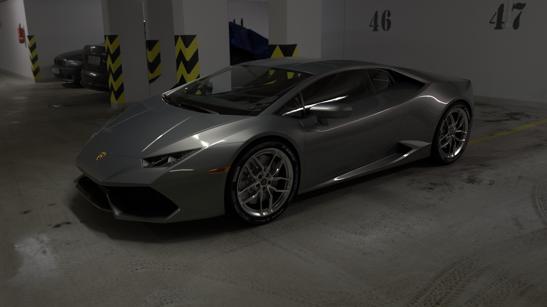 ArtStation - Lambo Garage Raw Render