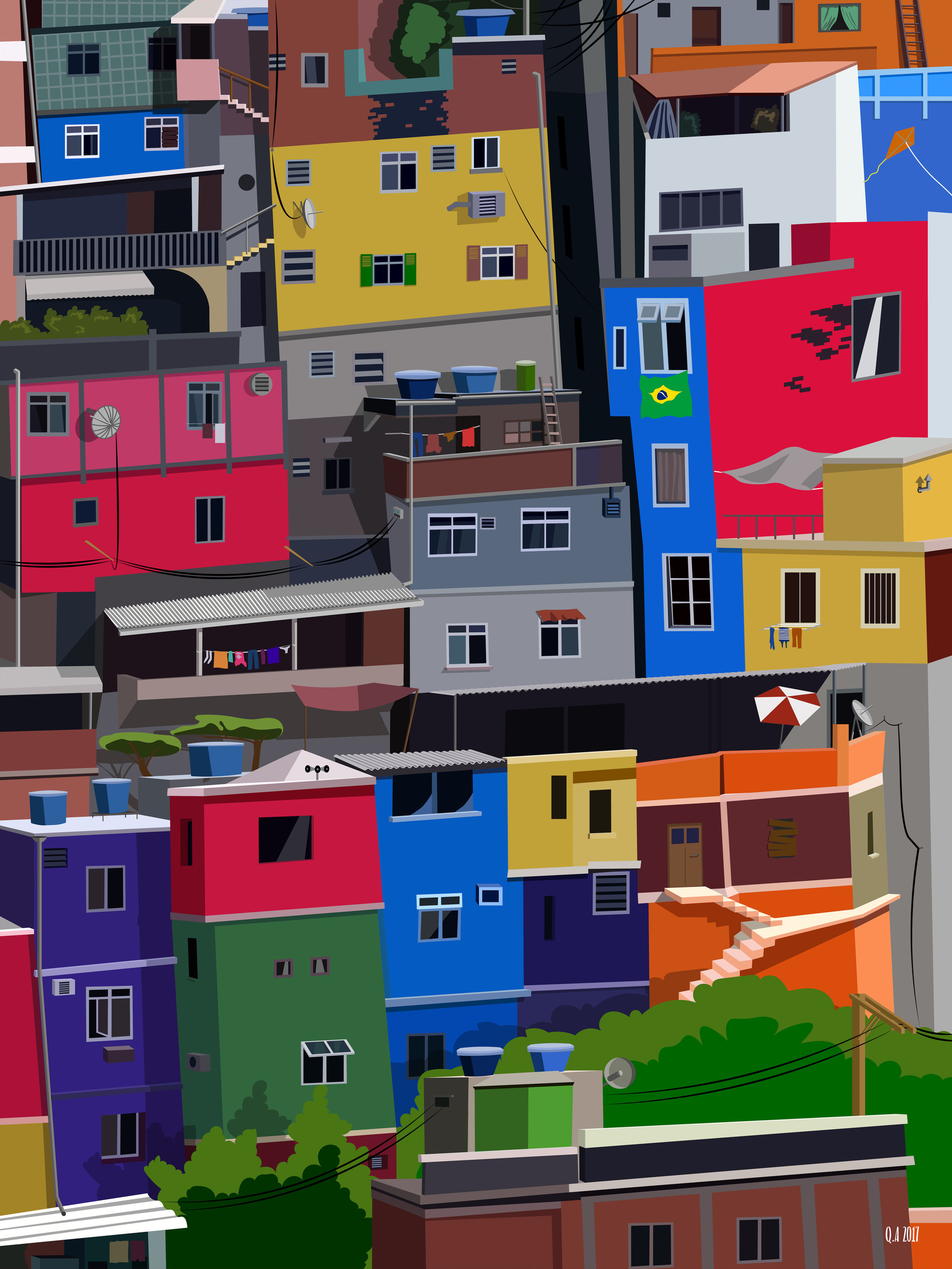 ArtStation - Favelas colorful