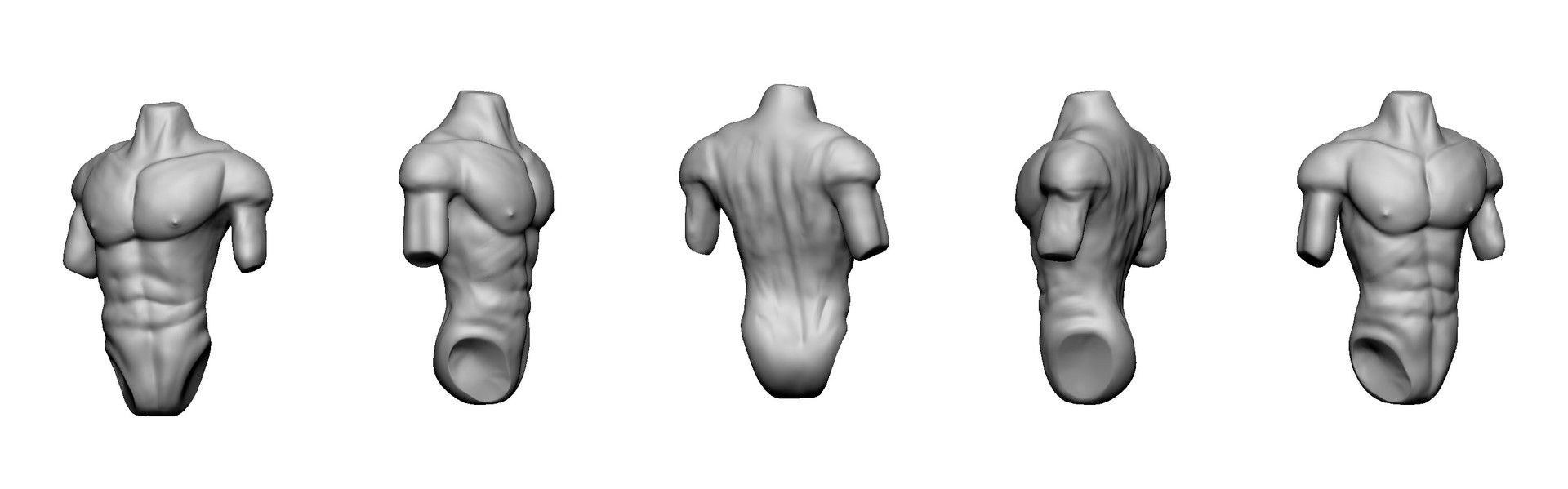 ArtStation - Torso sculpture turns