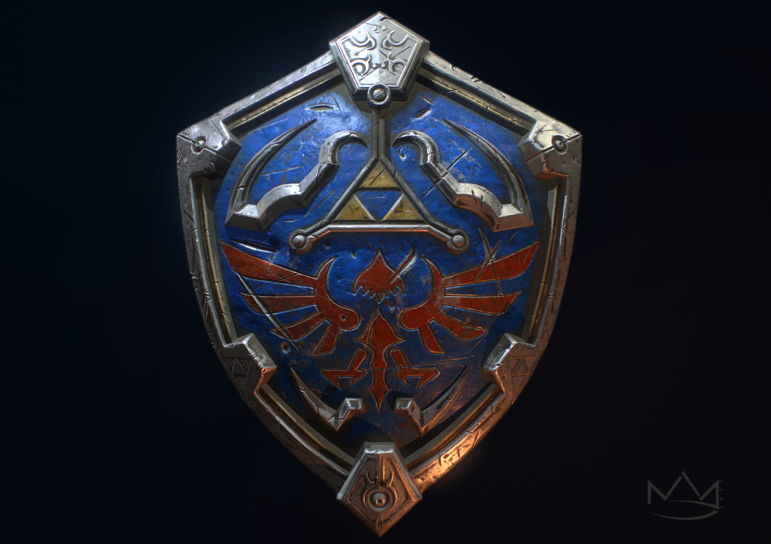 zelda shield and sword coloring pages