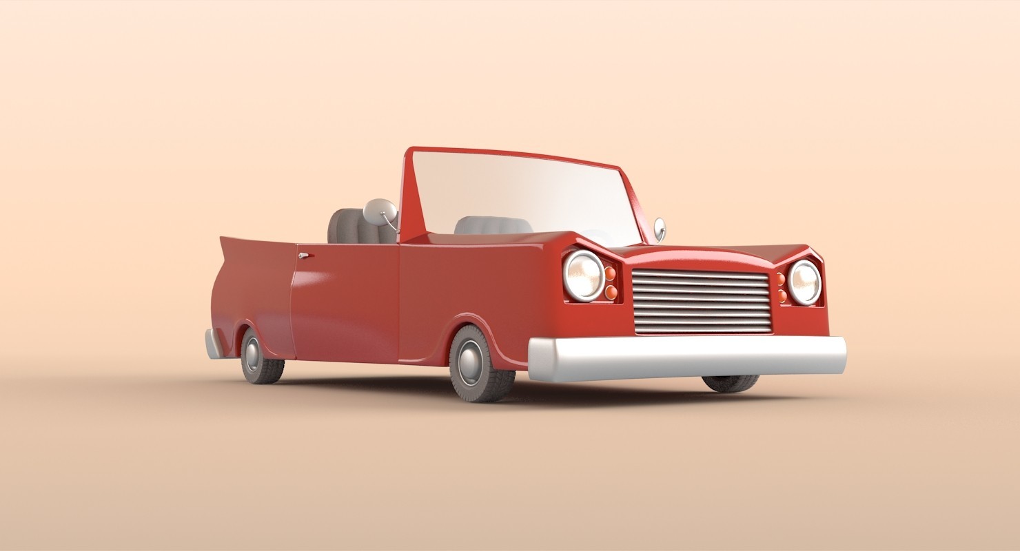 ArtStation - Red Toon Car