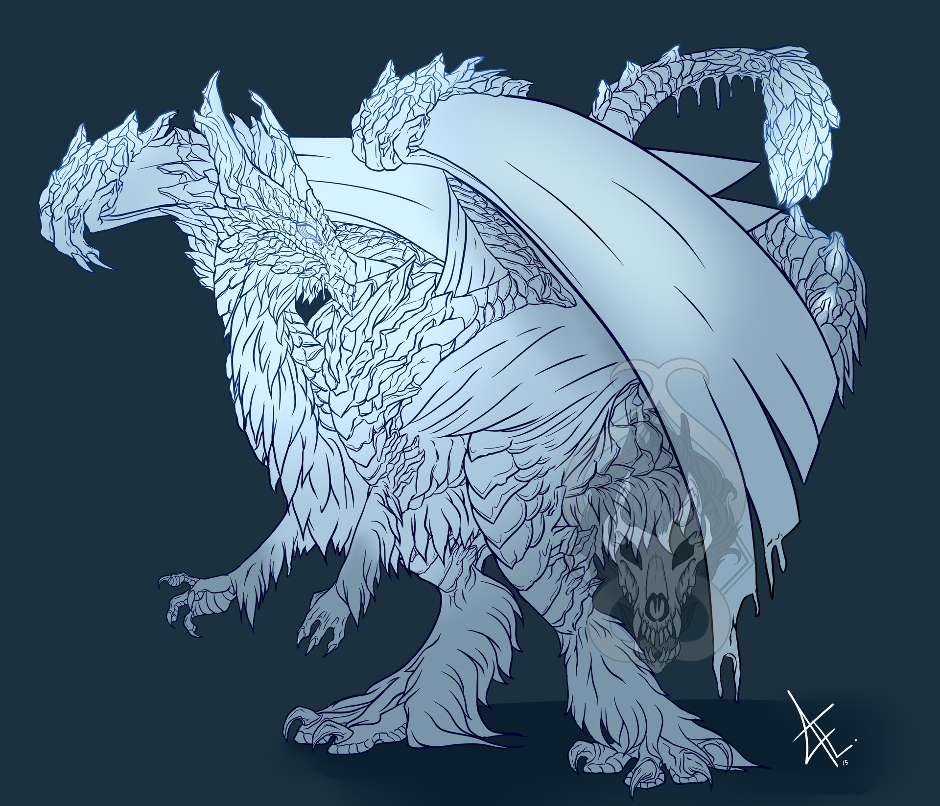 ArtStation - Frost Drake: Lines