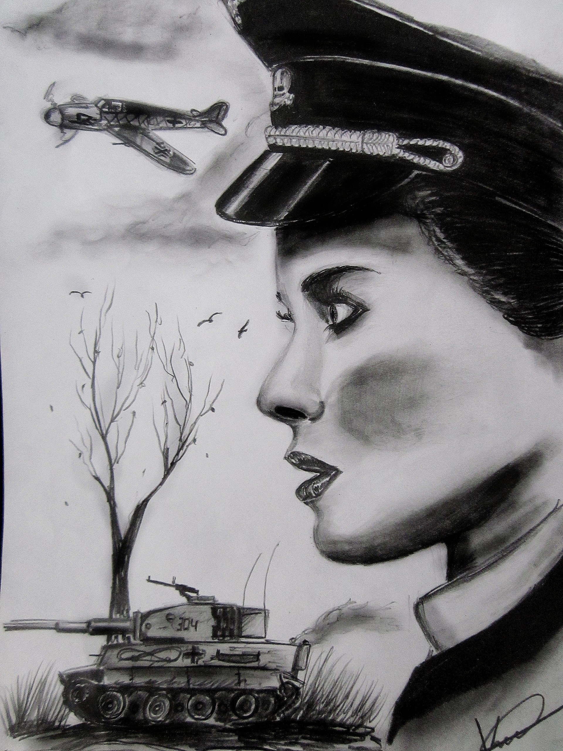 ArtStation - Girl and tank