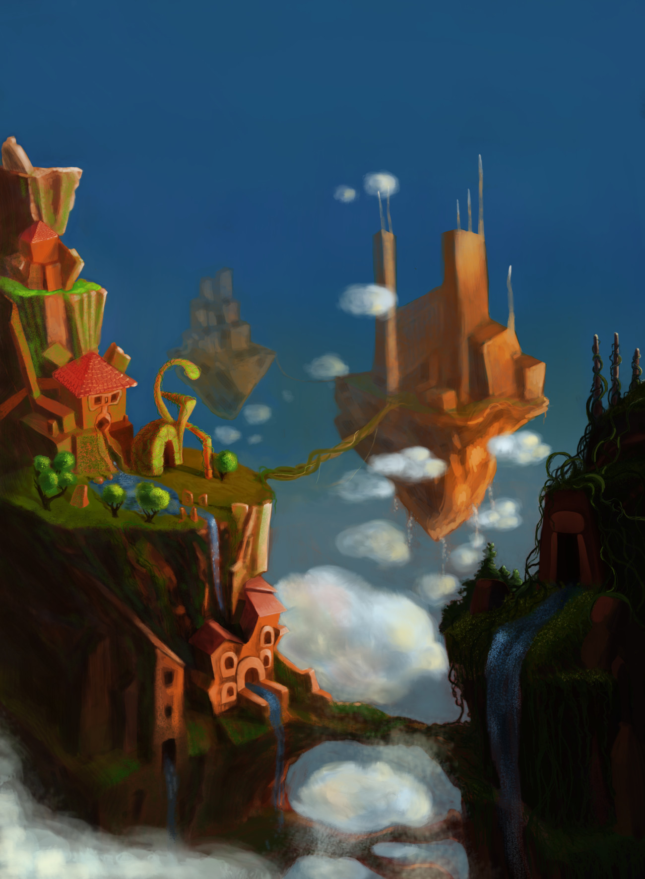 ArtStation - Floating rocks