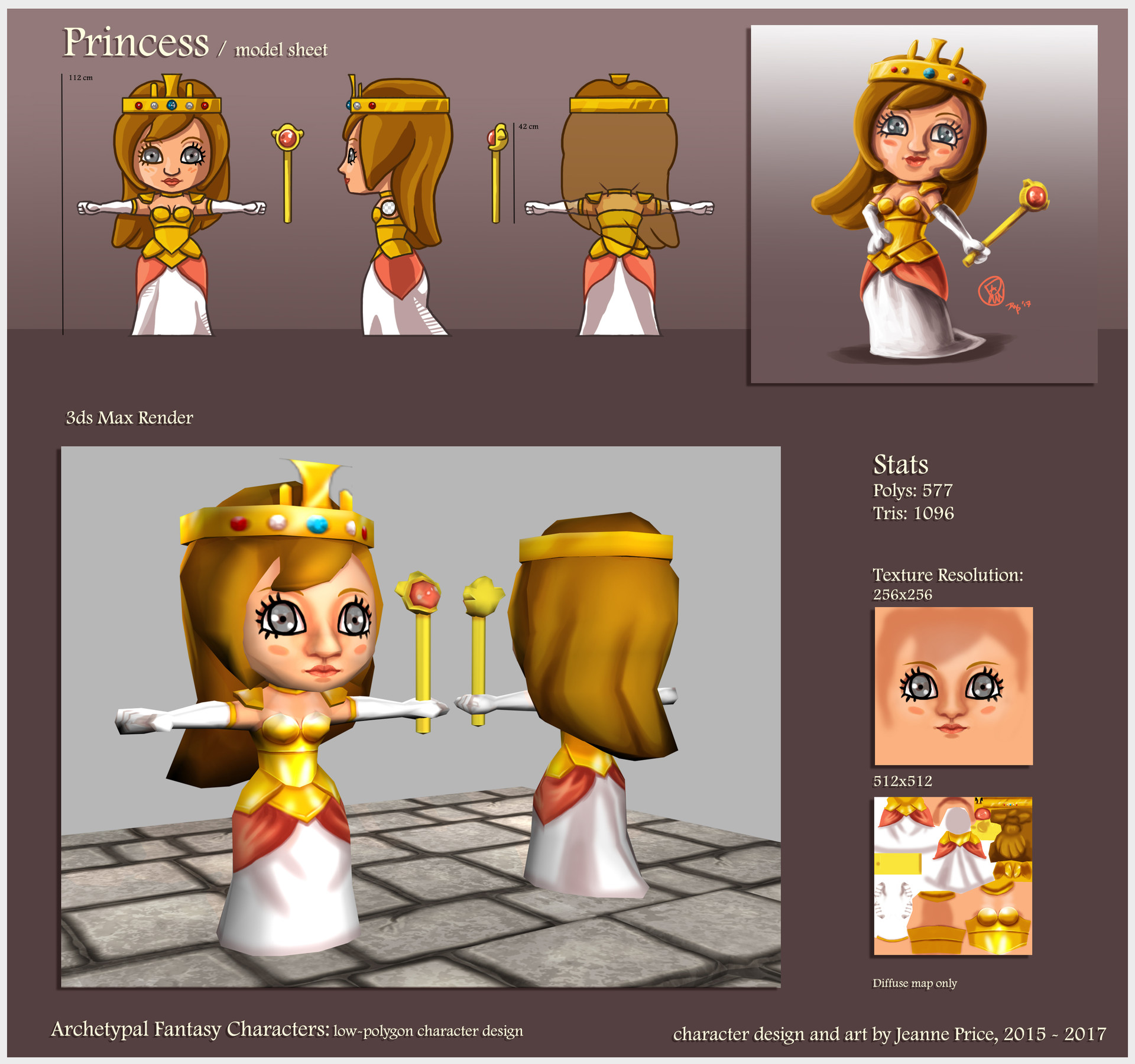 Jeanne Price - Low-Polygon Fantasy: 3D Character Models & Diorama