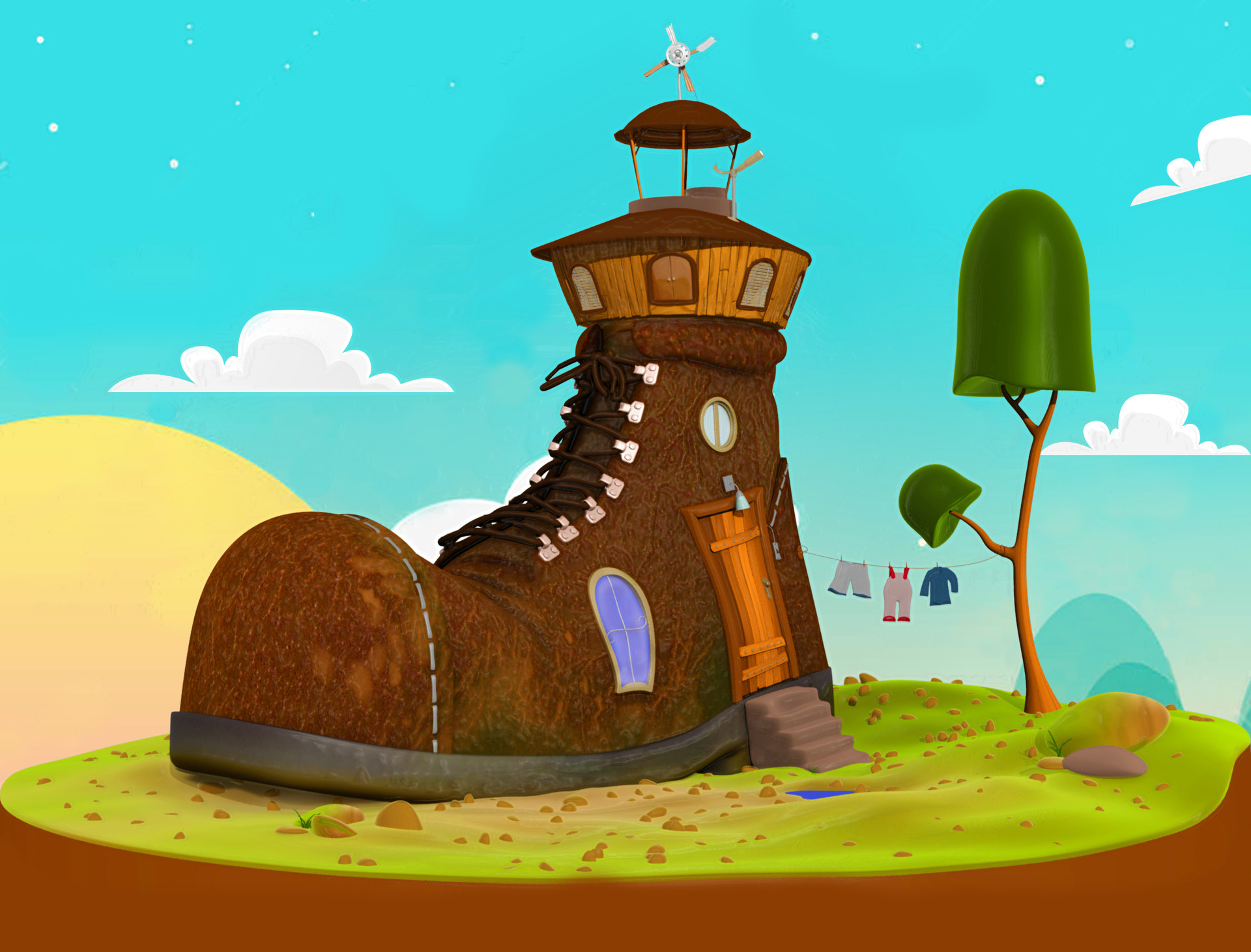 ArtStation - cartoon boot