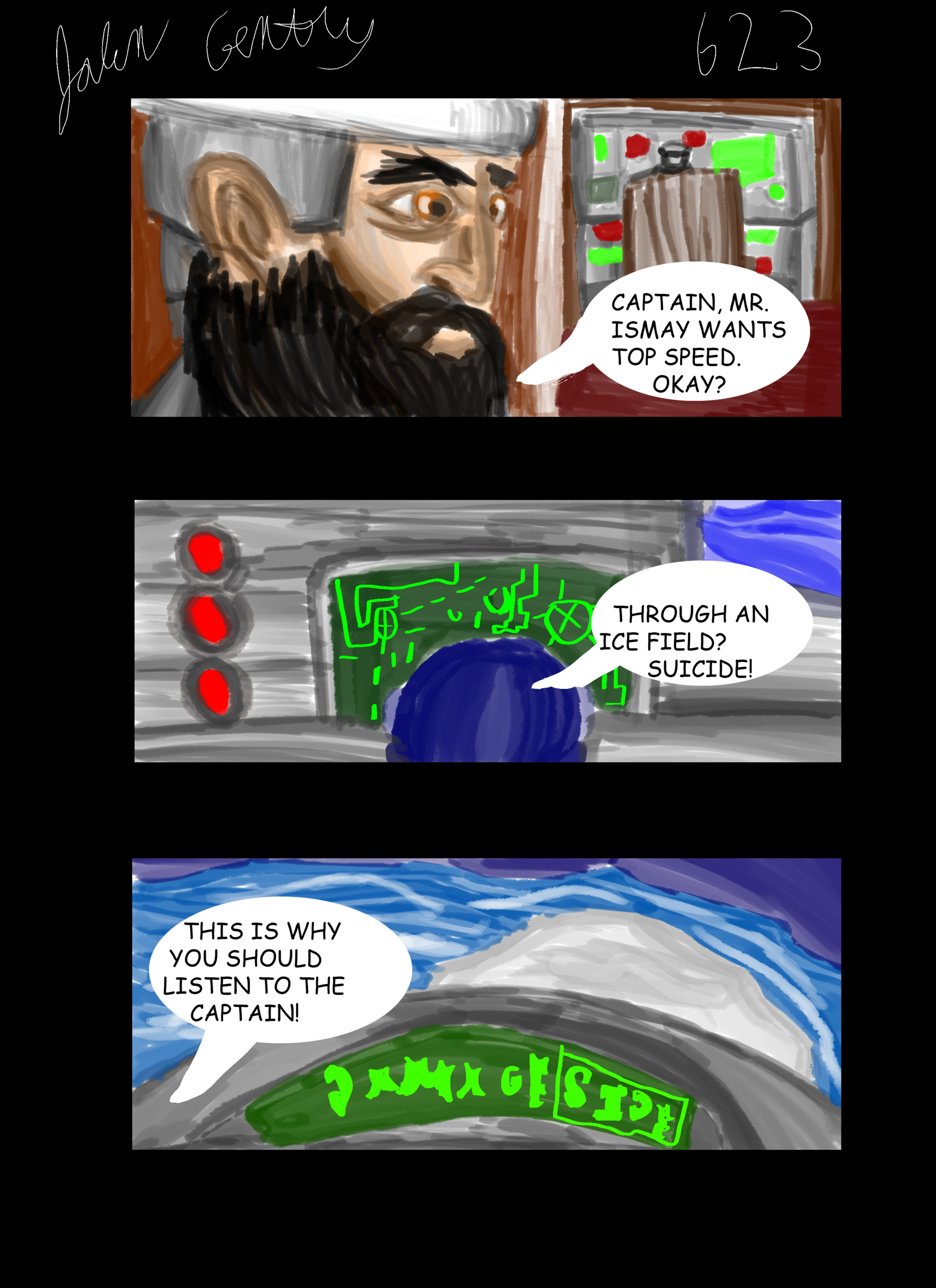 ArtStation - How The Titanic Crashed-Comic Strip