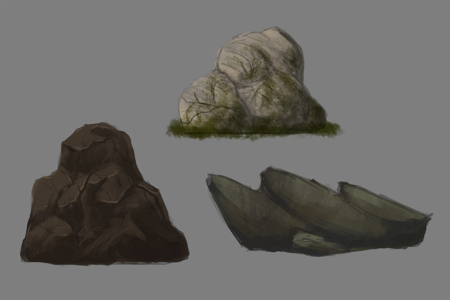 ArtStation - Rock Concept in diferent materials