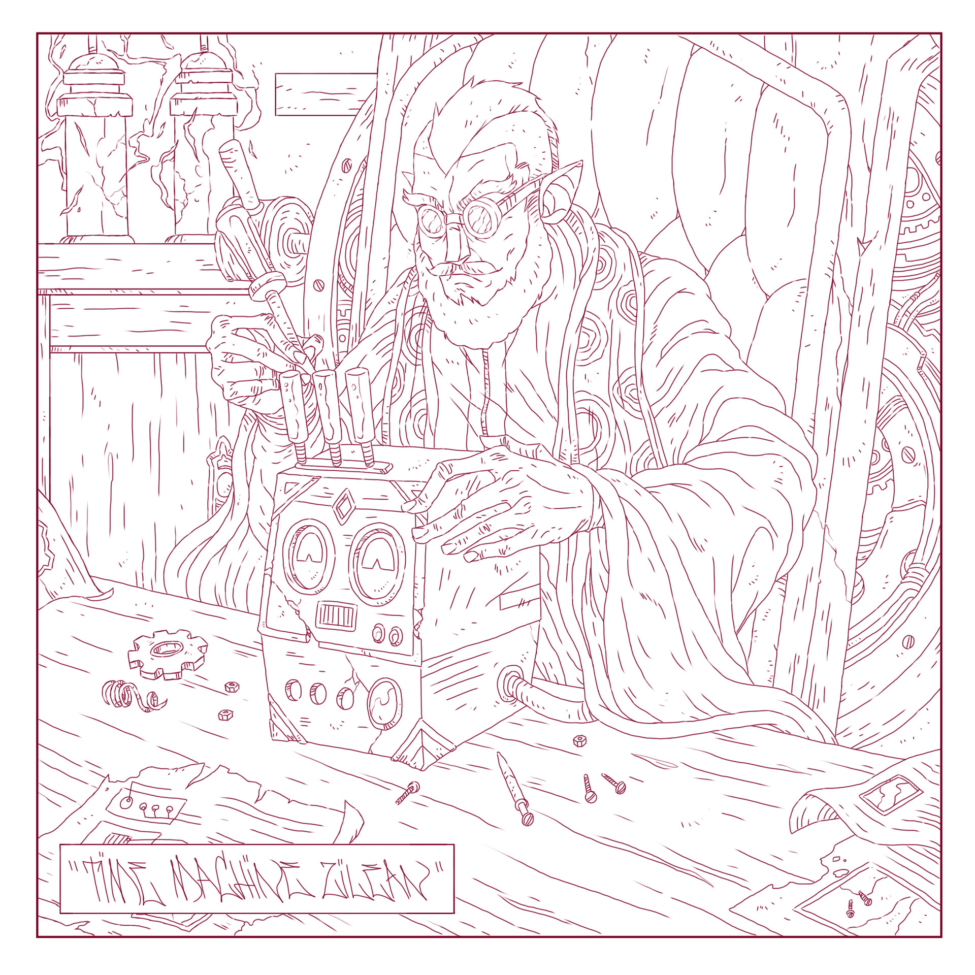 time machine coloring pages