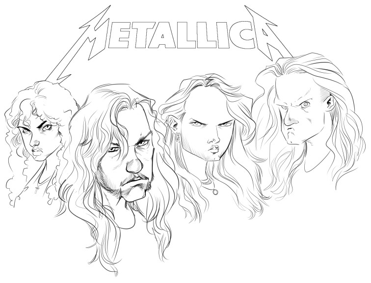 metallica coloring sheet