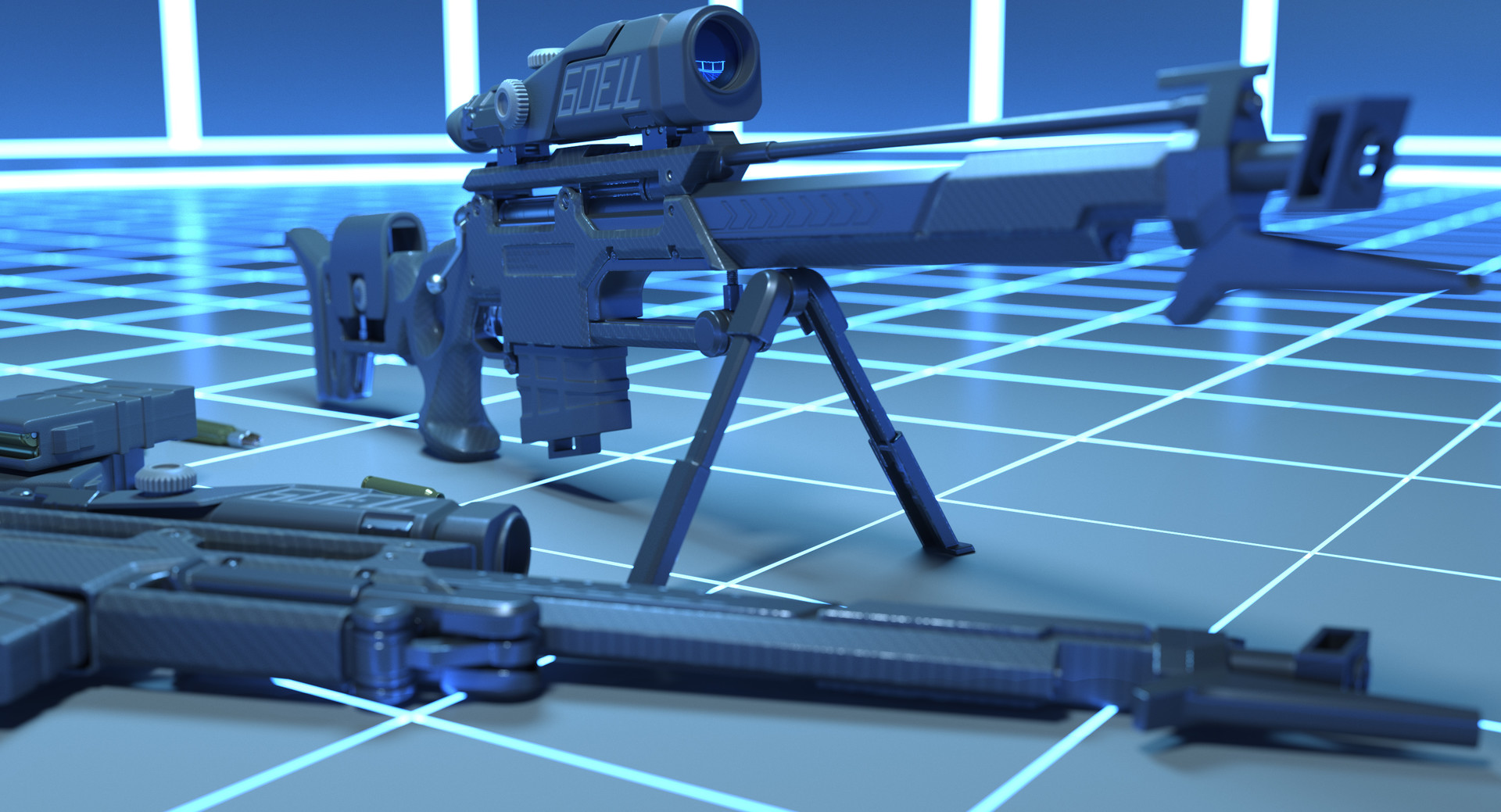 ArtStation - sniper rifle fighter