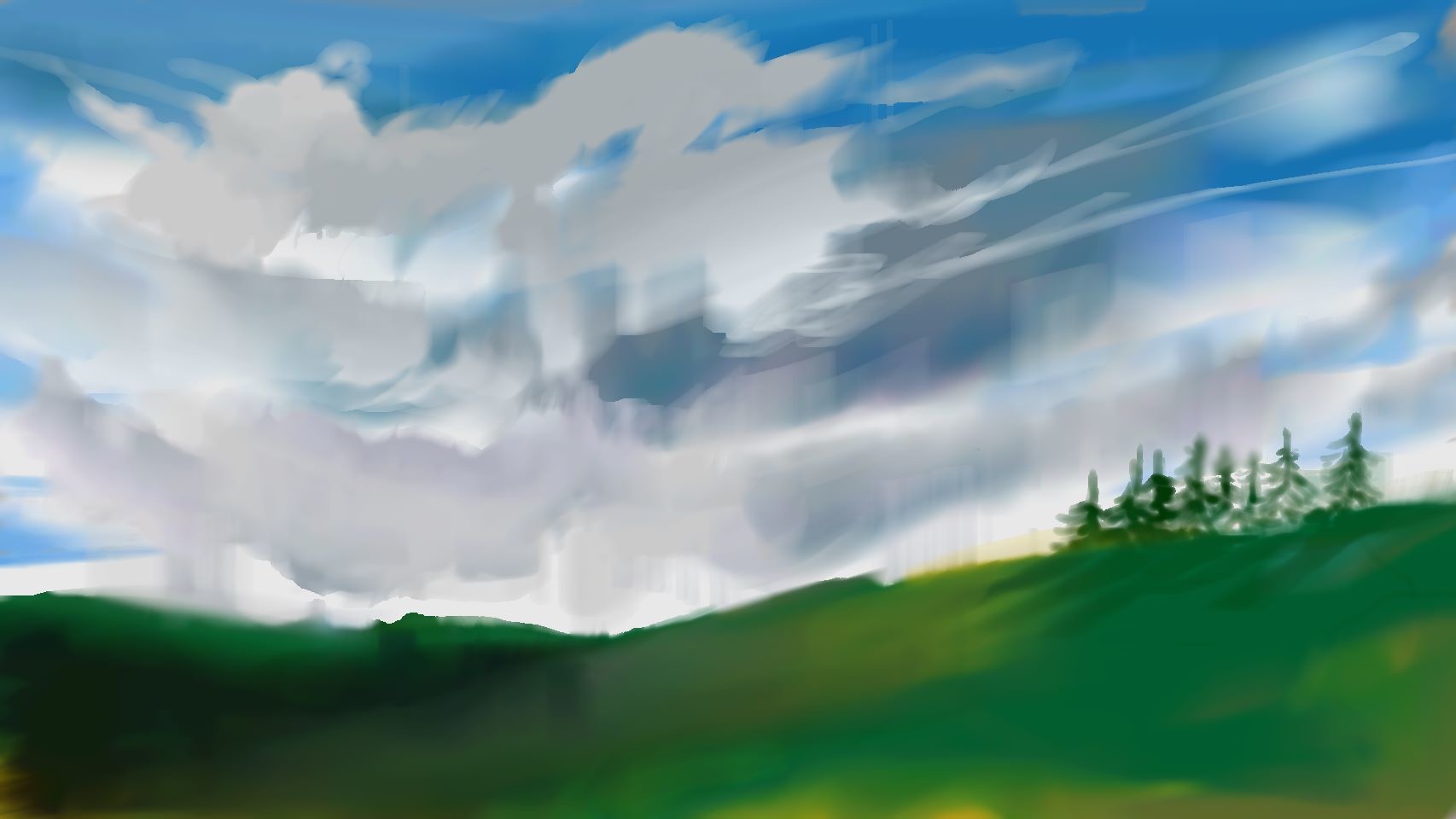 ArtStation - Hill Sketch