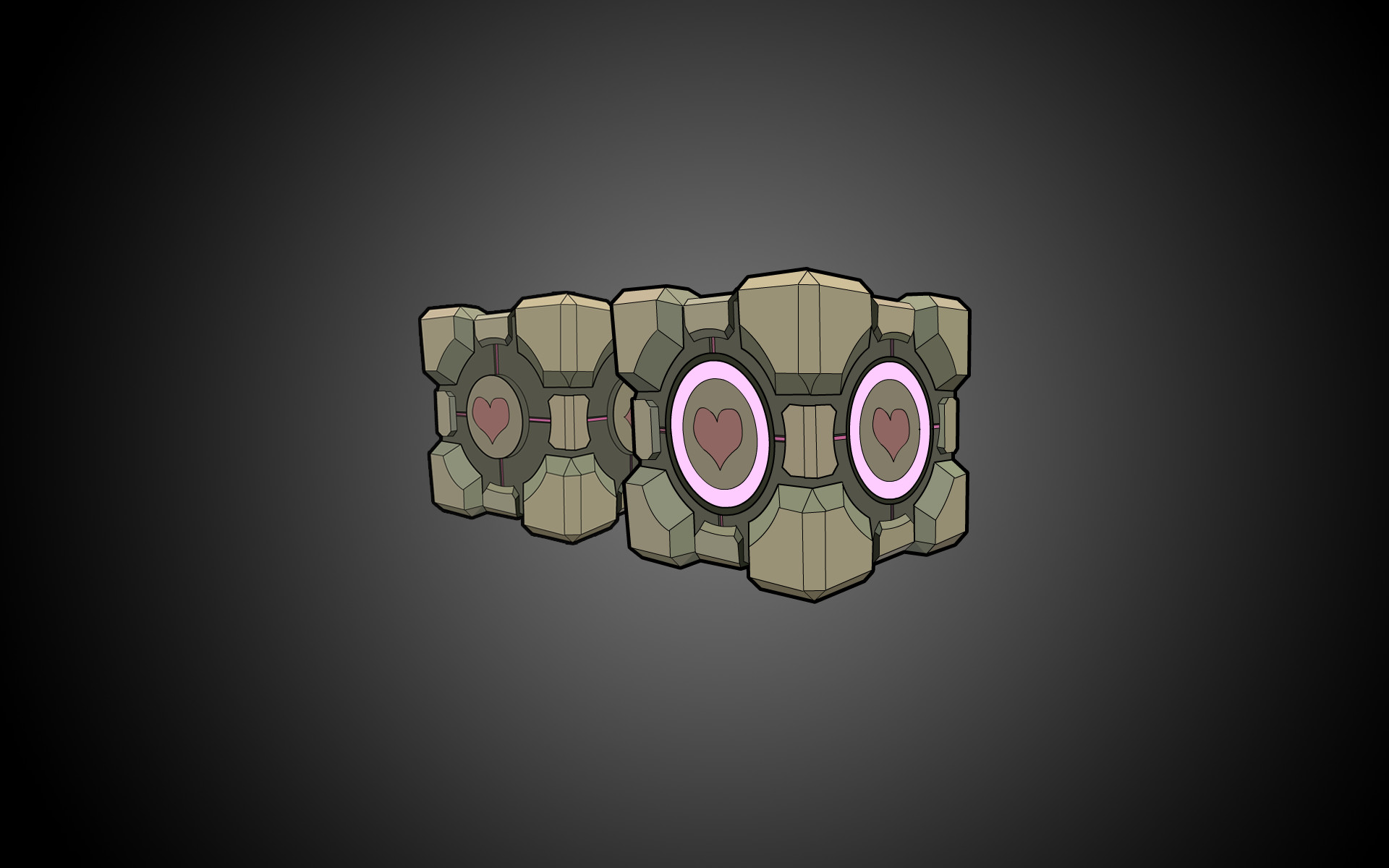 Portal Companion Cube Wallpaper