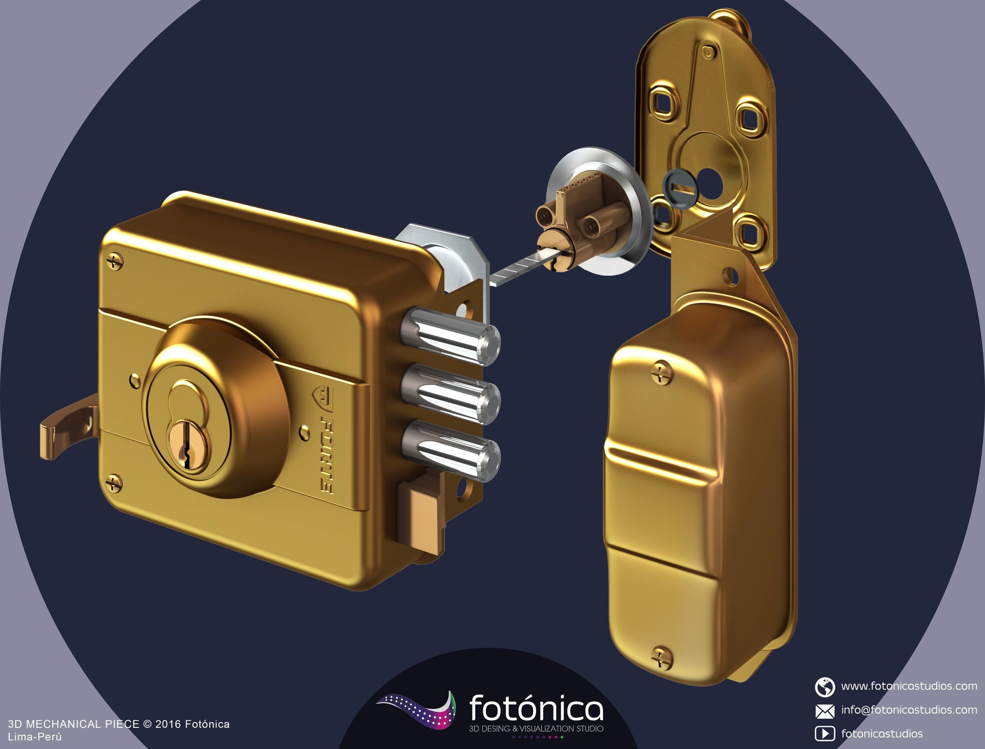 ArtStation - Door lock in 3D