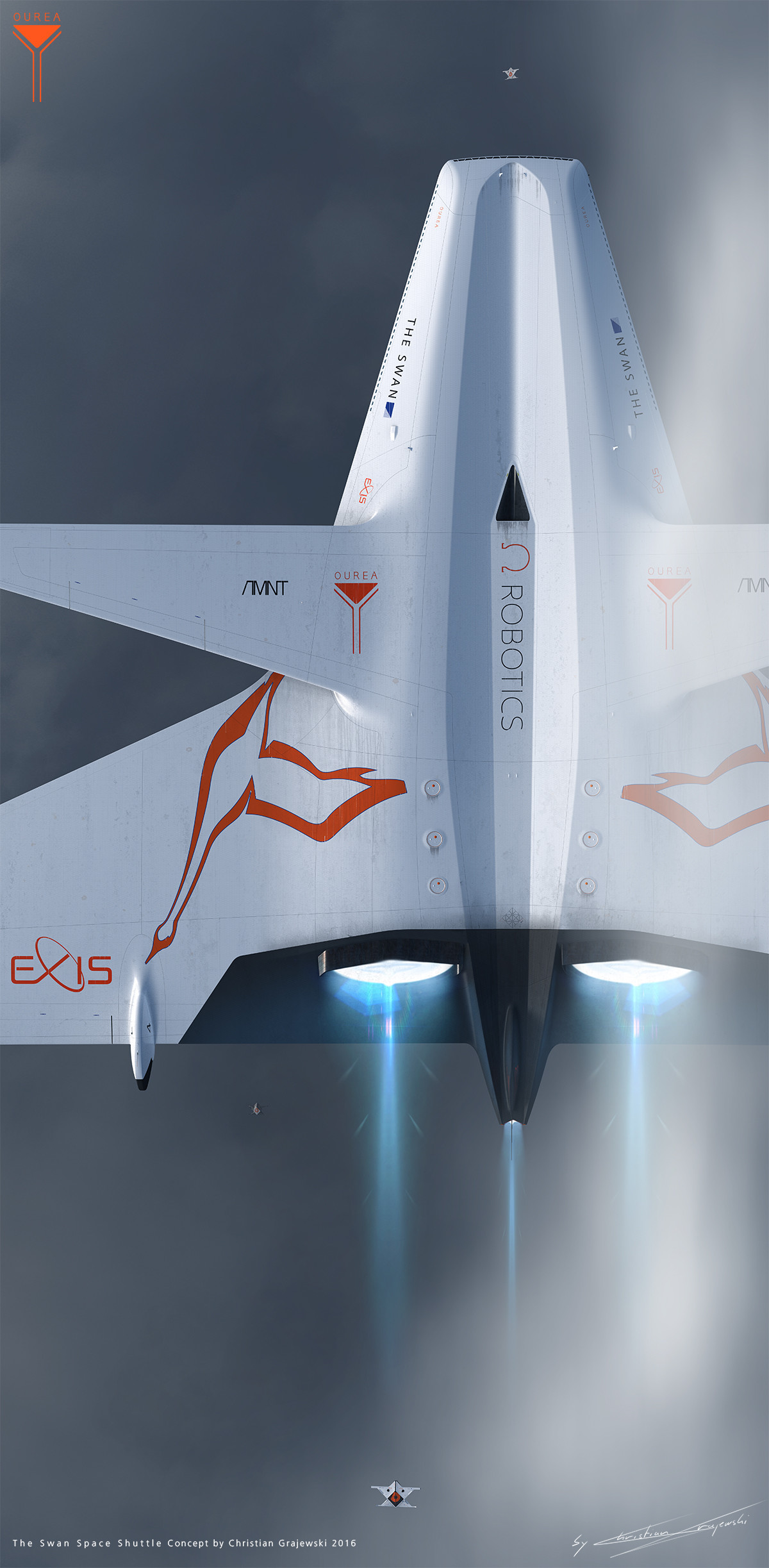 ArtStation - The Swan Space Shuttle Concept