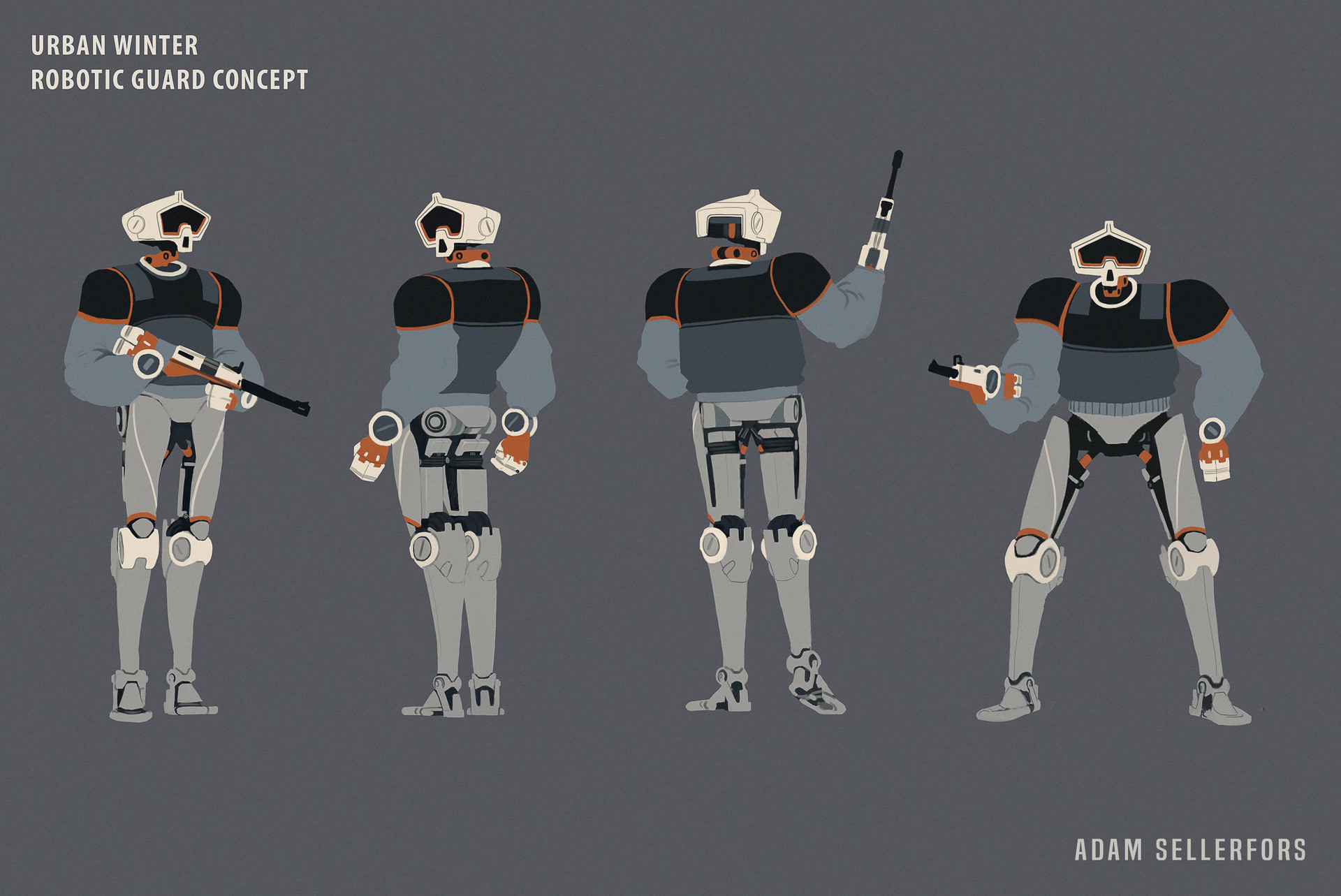 ArtStation - Urban Winter Robotic Guard