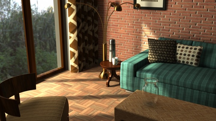 ArtStation - Living Room scene Final Class Work