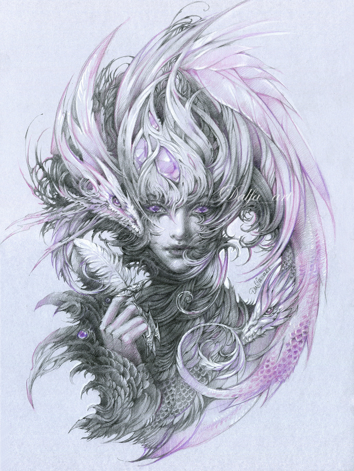 ArtStation - Amethyst dragons