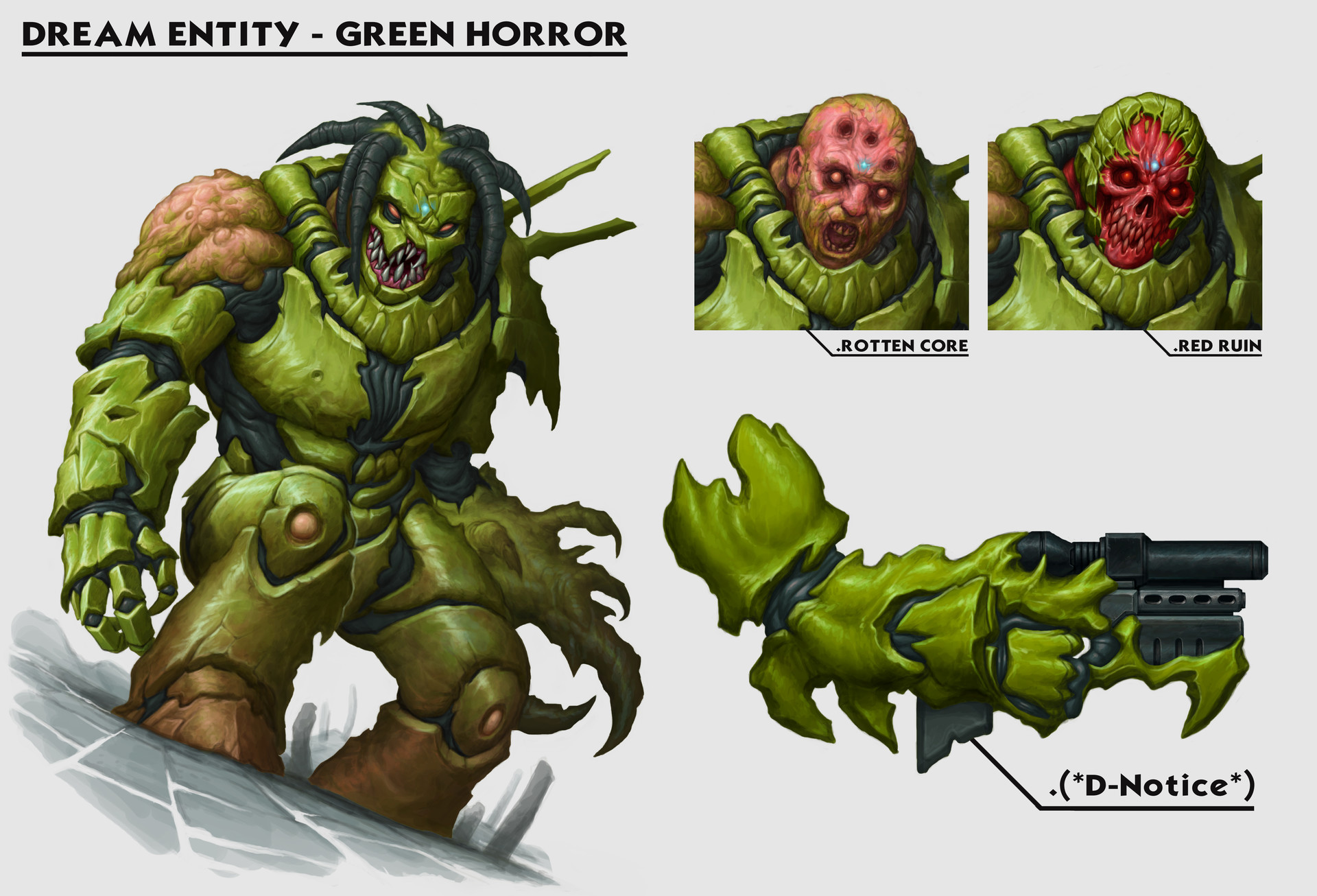 ArtStation - Dream Entity - Green Horror