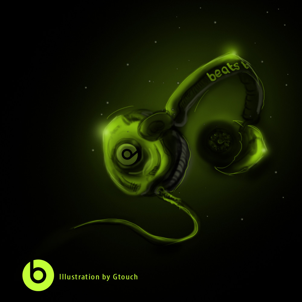 Godwin Sunny Adoro - Green neon lighted Headset