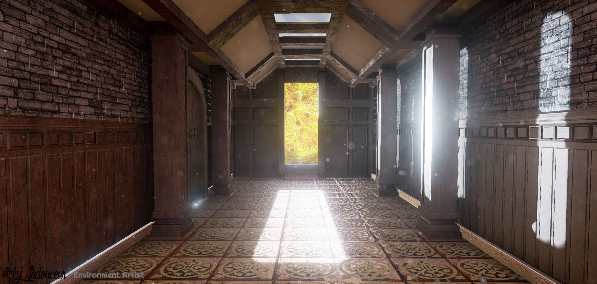 ArtStation - Castle hallway