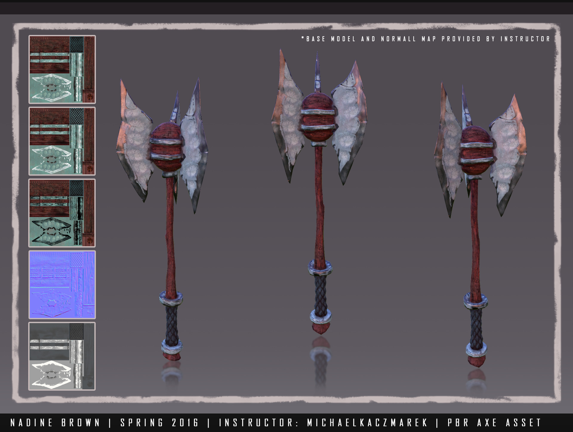 ArtStation - Textured Battle Axe