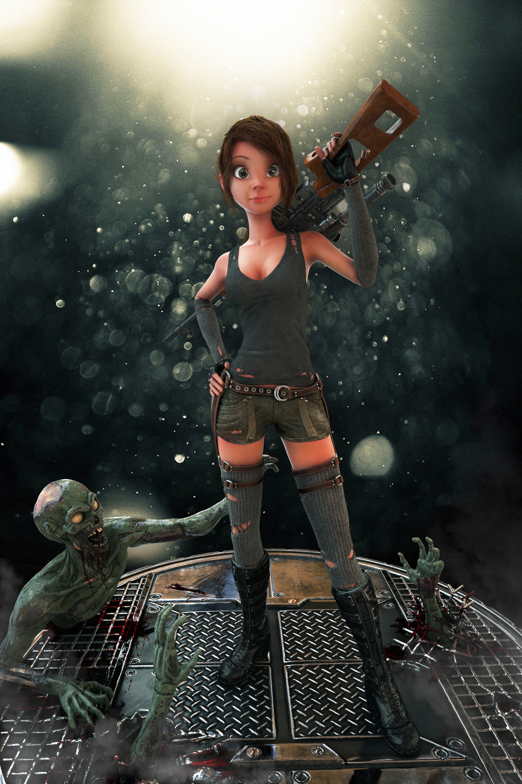 ArtStation - Stylized Zombie Hunter